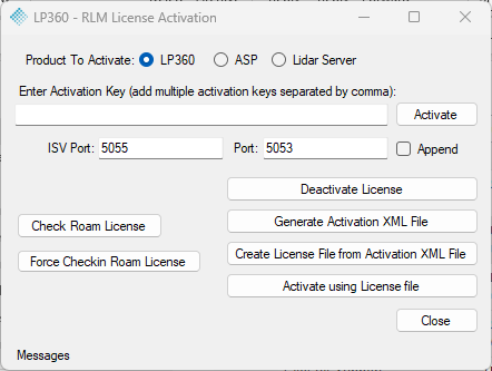 LP360 RLM License Activation Utility – LP360